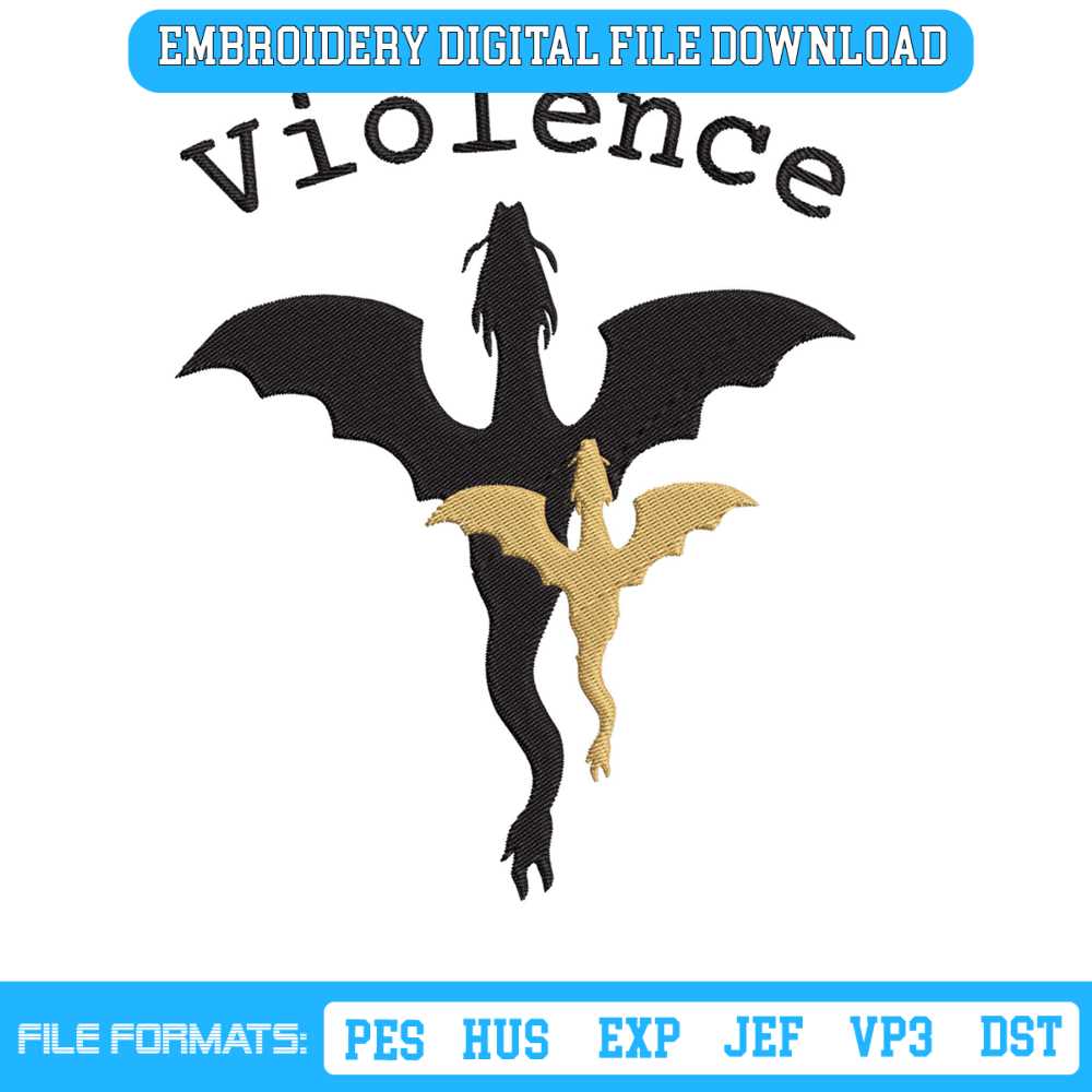 Fourth Wing Inspired Violence Machine Embroidery Design Fi, | Inspire ...