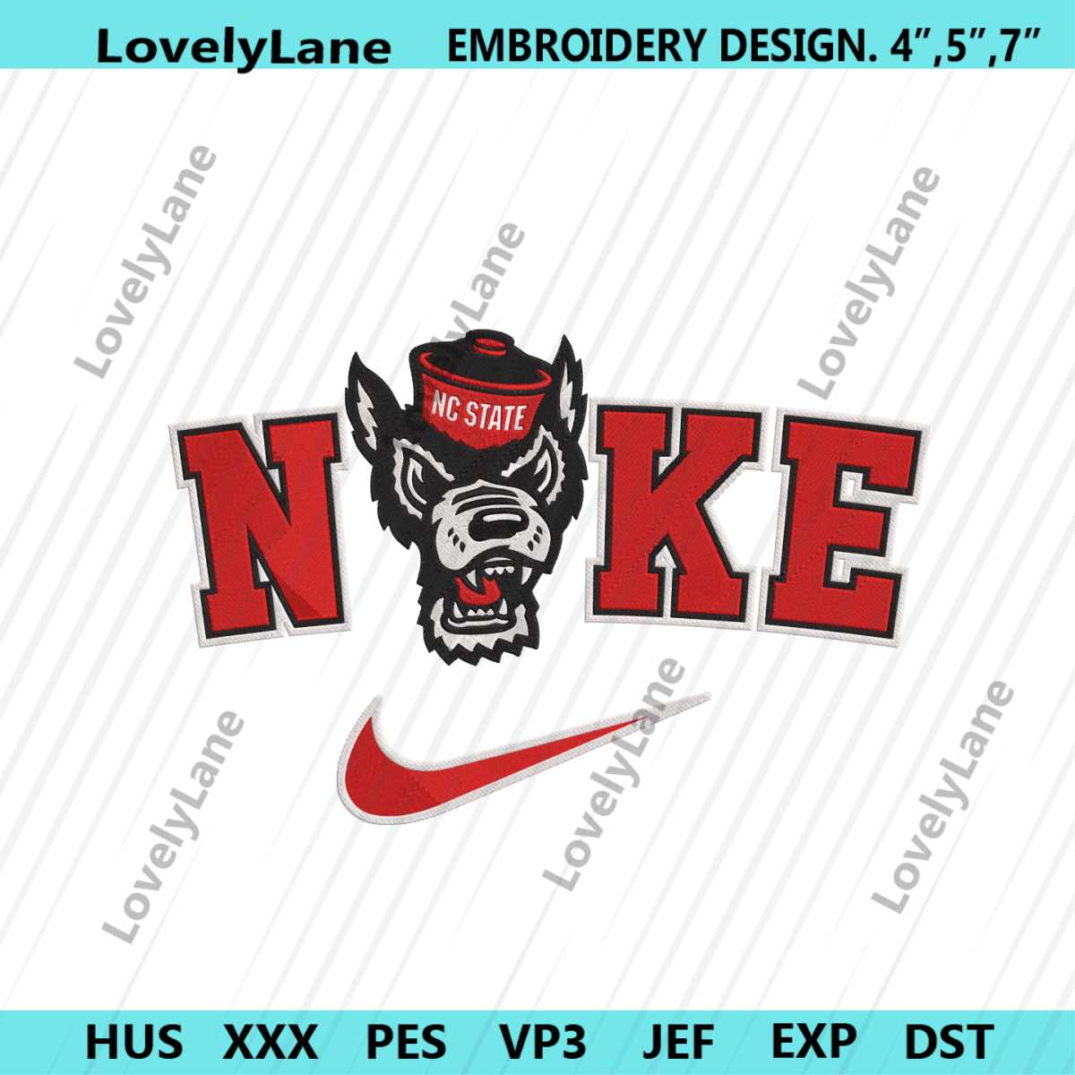 NC State Wolfpack Nike Logo Embroidery Design Download File | Inspire ...
