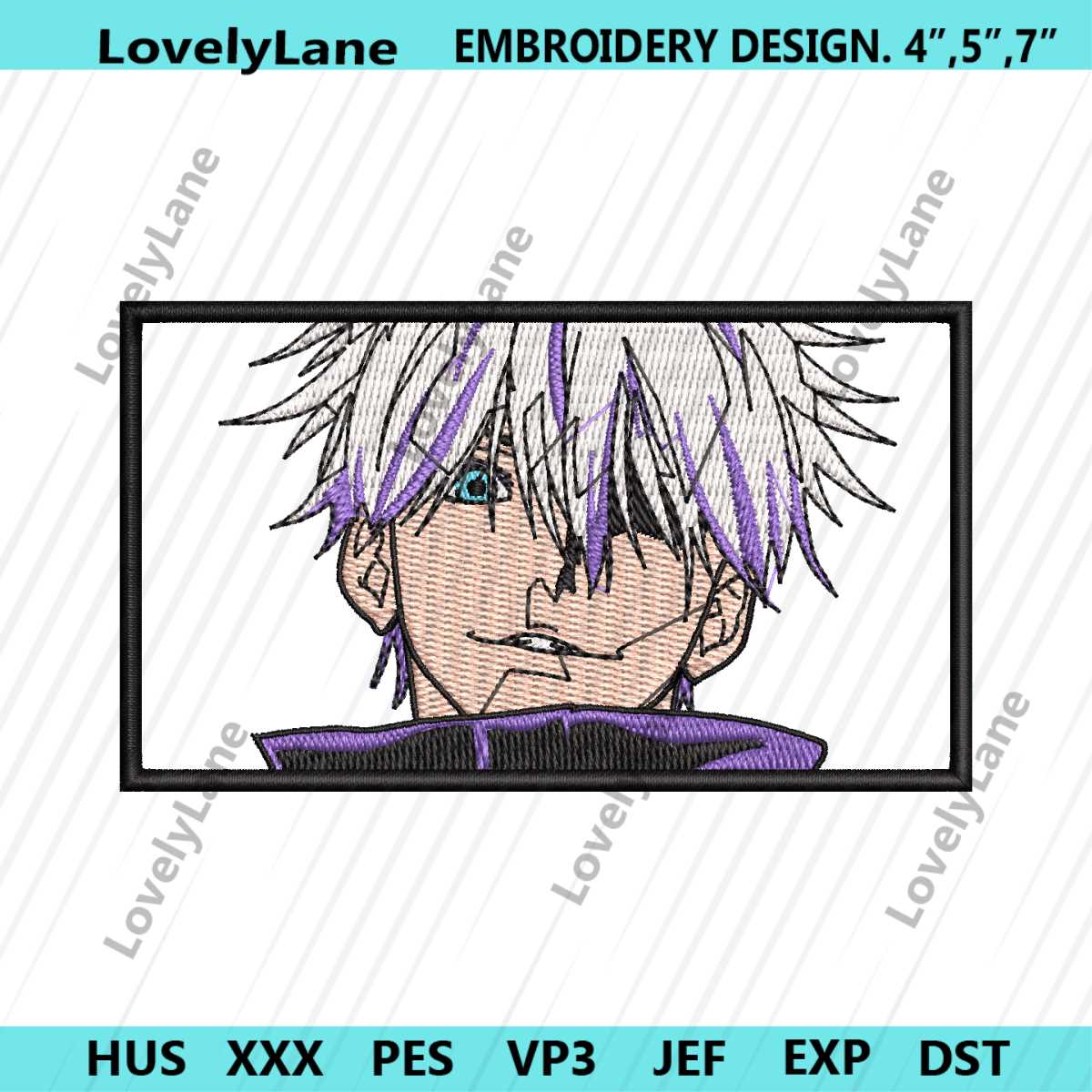 Gojo Satoru Embroidery Design Jujutsu Kaisen Anime Embroider | Inspire ...