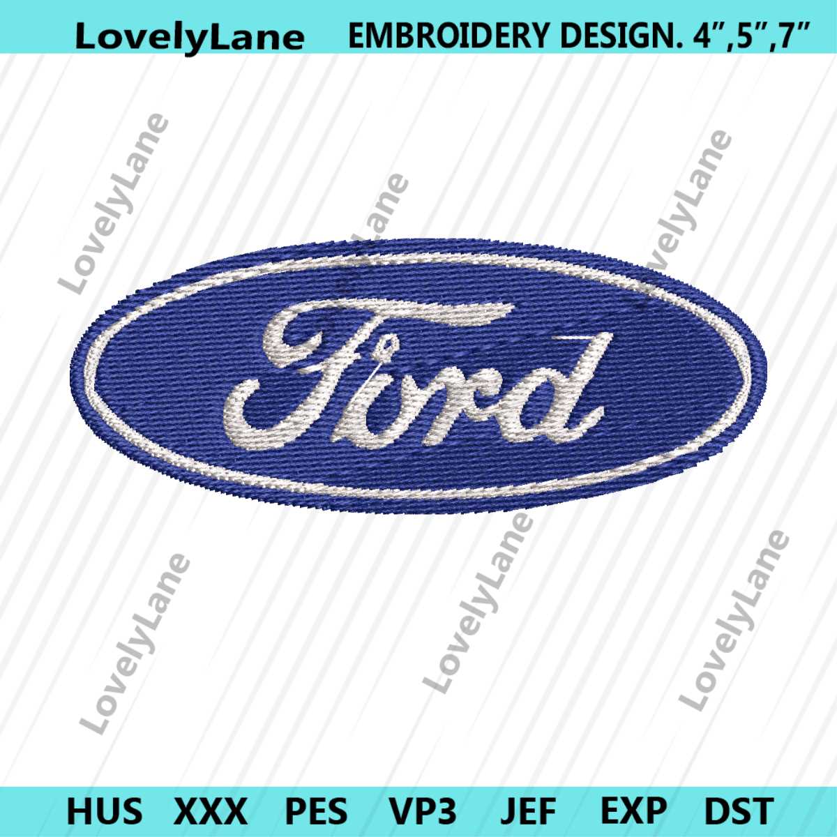 Ford Logo Embroidery File Download Logo Car Embroidery Desig | Inspire ...