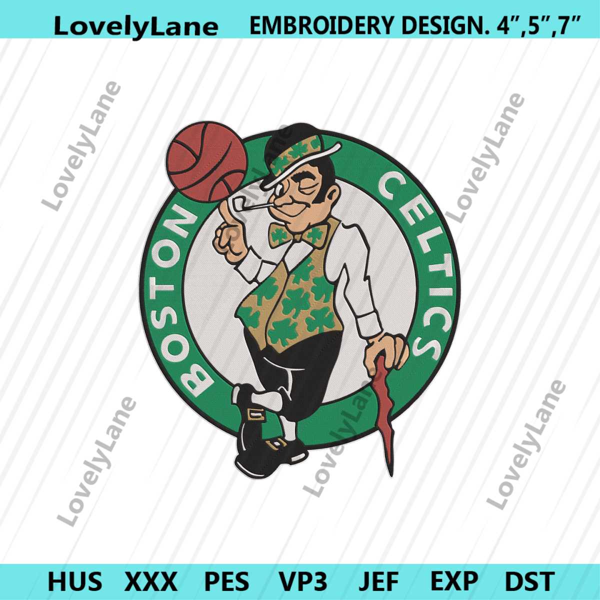 Boston Celtics Logo NBA Team Embroidery Design File | Inspire Uplift