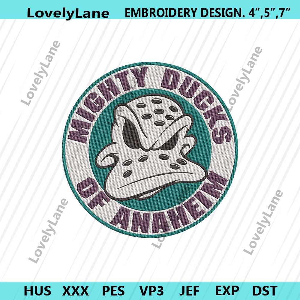 Anaheim Ducks Classic Logo Embroidery File, NHL Anaheim Duck | Inspire ...