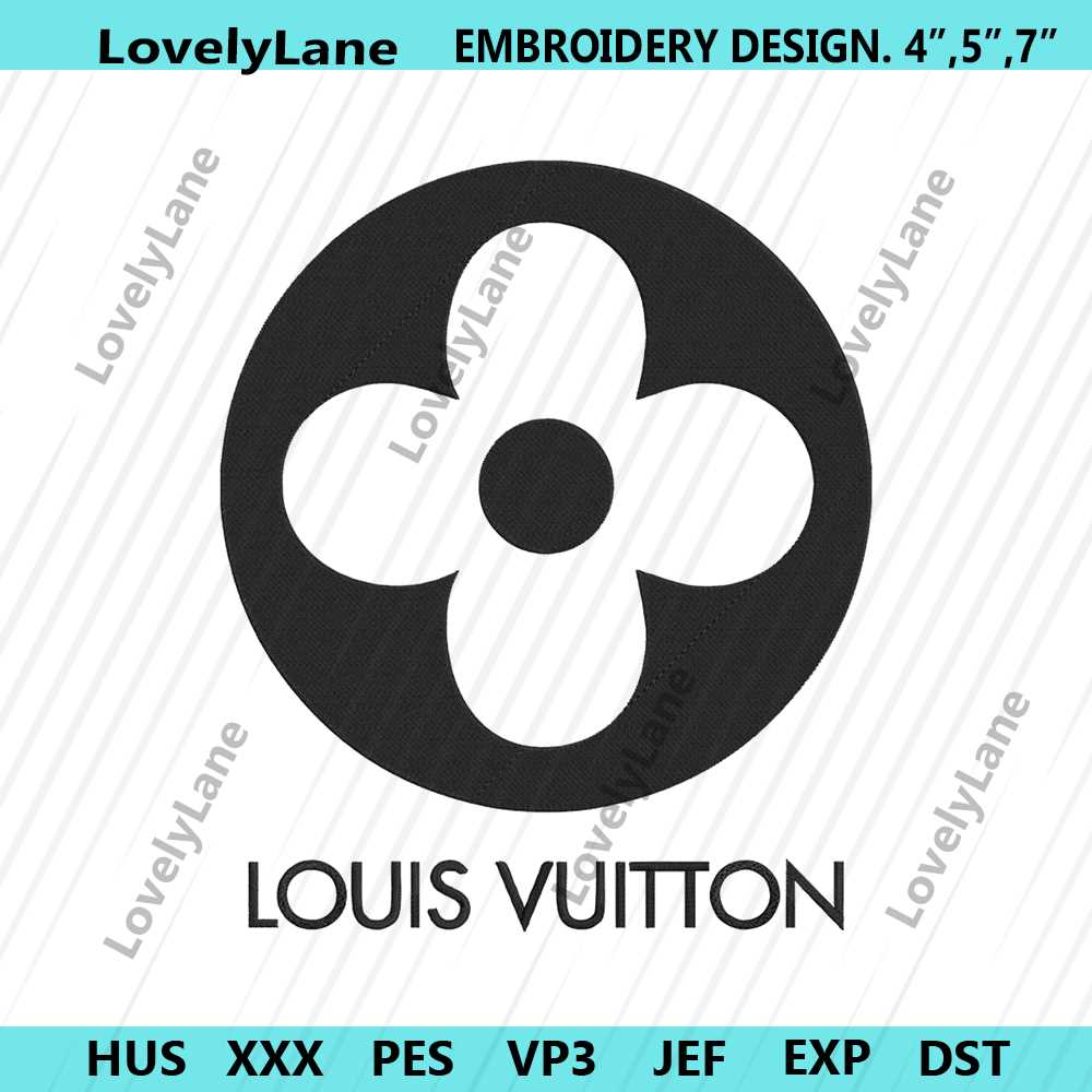Louis Vuitton Flower Circle Logo Embroidery Design Download | Inspire ...
