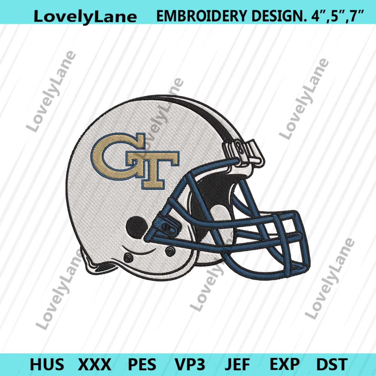 Georgia Tech Yellow Jackets Helmet Embroidery Design Downloa | Inspire ...