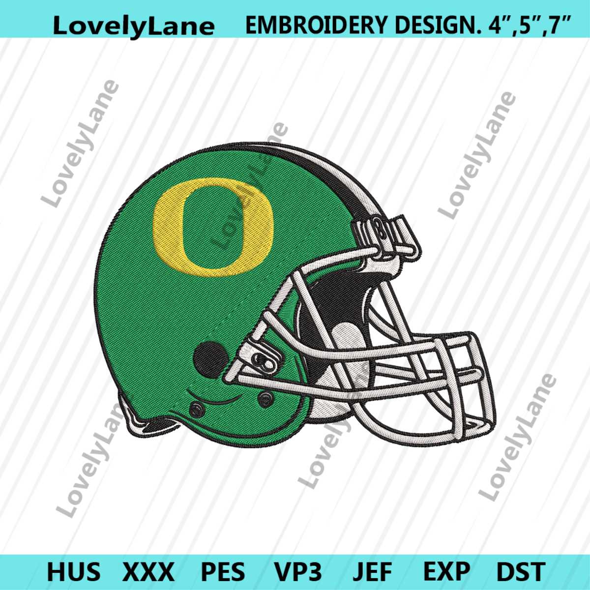 Oregon Ducks Helmet Embroidery Design File | Inspire Uplift