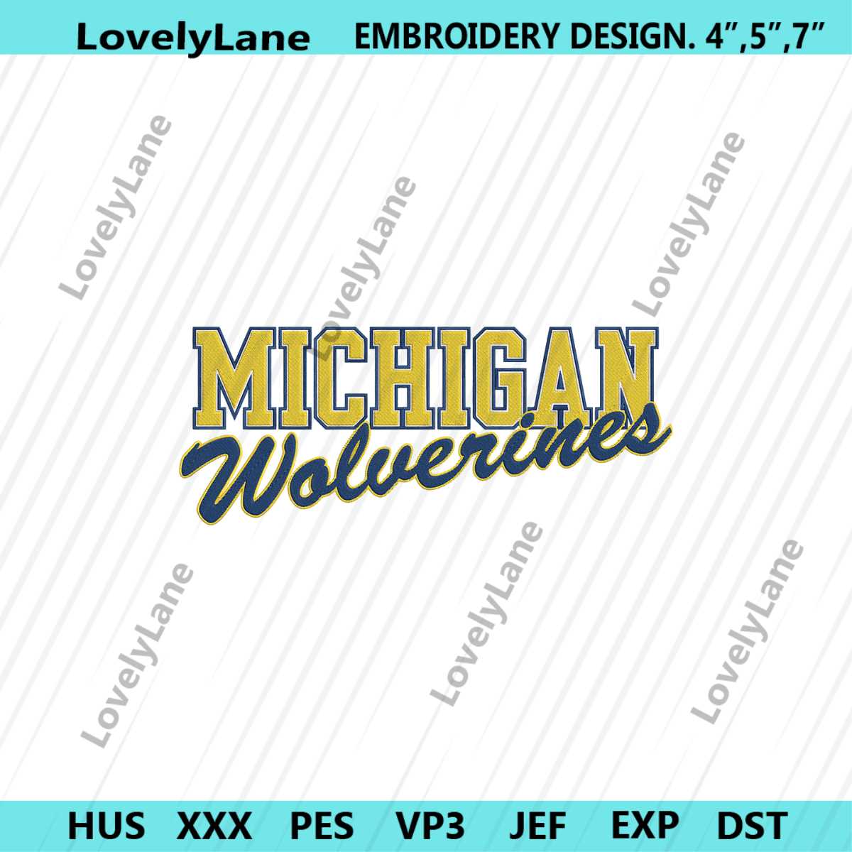 Michigan Wolverines Wordmark Logo Machine Embroidery, Michig | Inspire ...