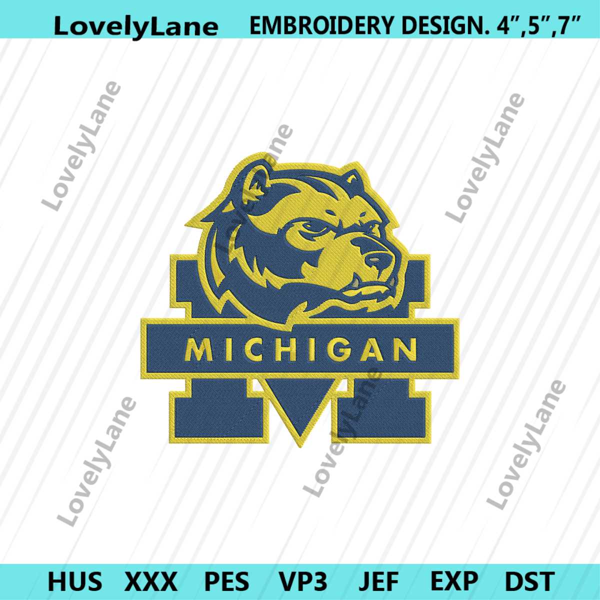 Michigan Wolverines Logo Embroidery Design, Michigan Wolveri | Inspire ...