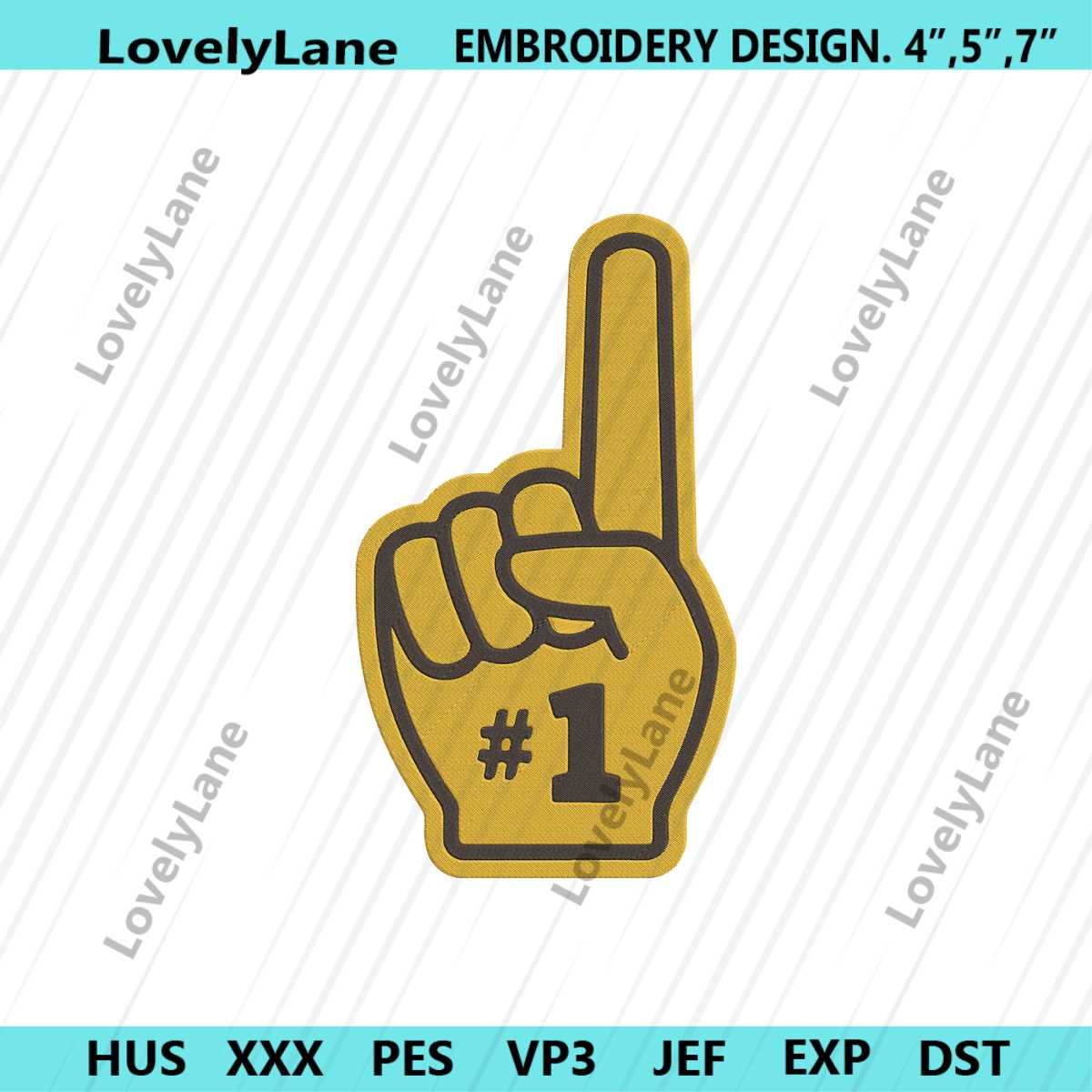 Georgia Tech Yellow Foam Finger Embroidery Design, NCAA Embr | Inspire ...