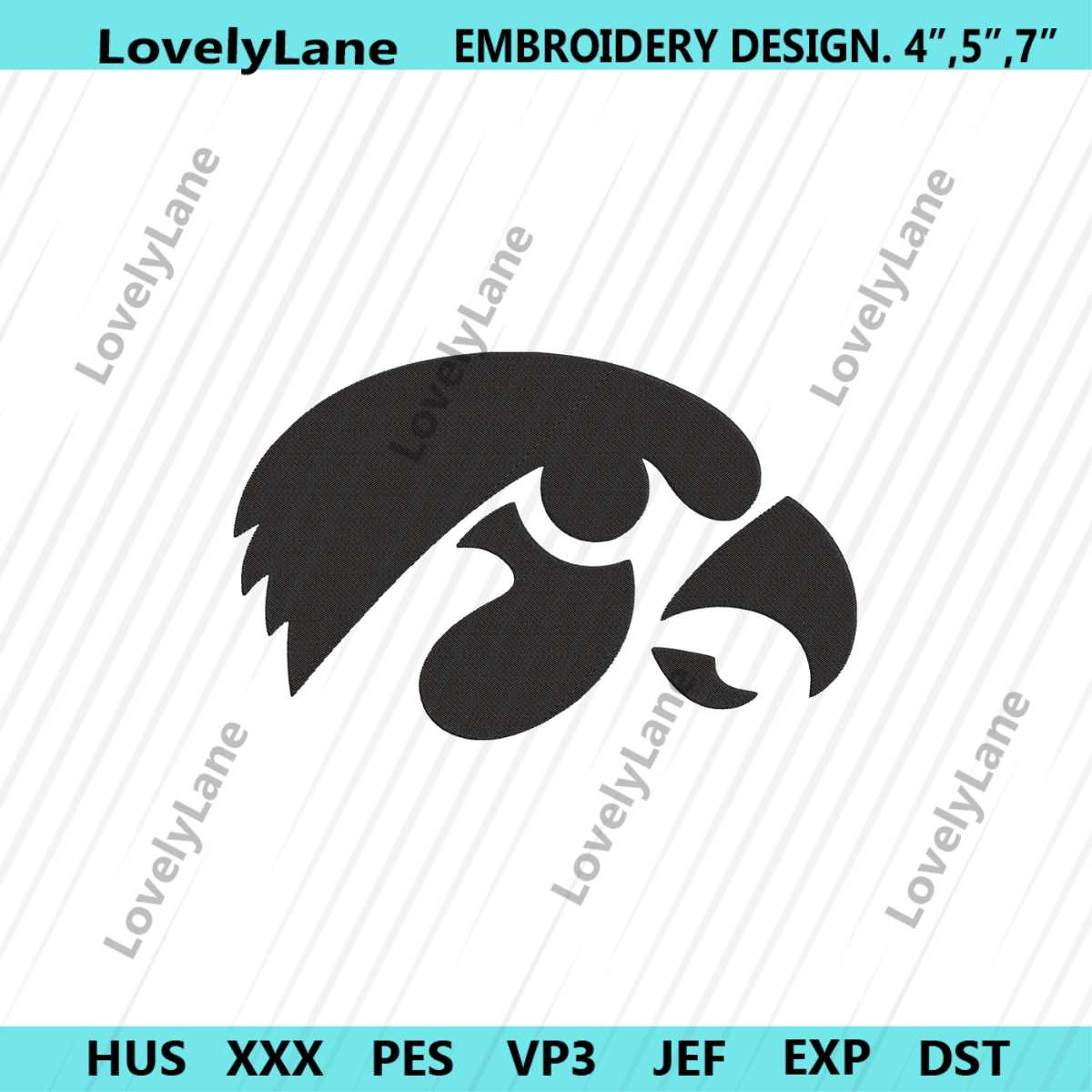 Iowa Hawkeyes Logo Embroidery Design, Iowa Hawkeyes Symbol E | Inspire ...