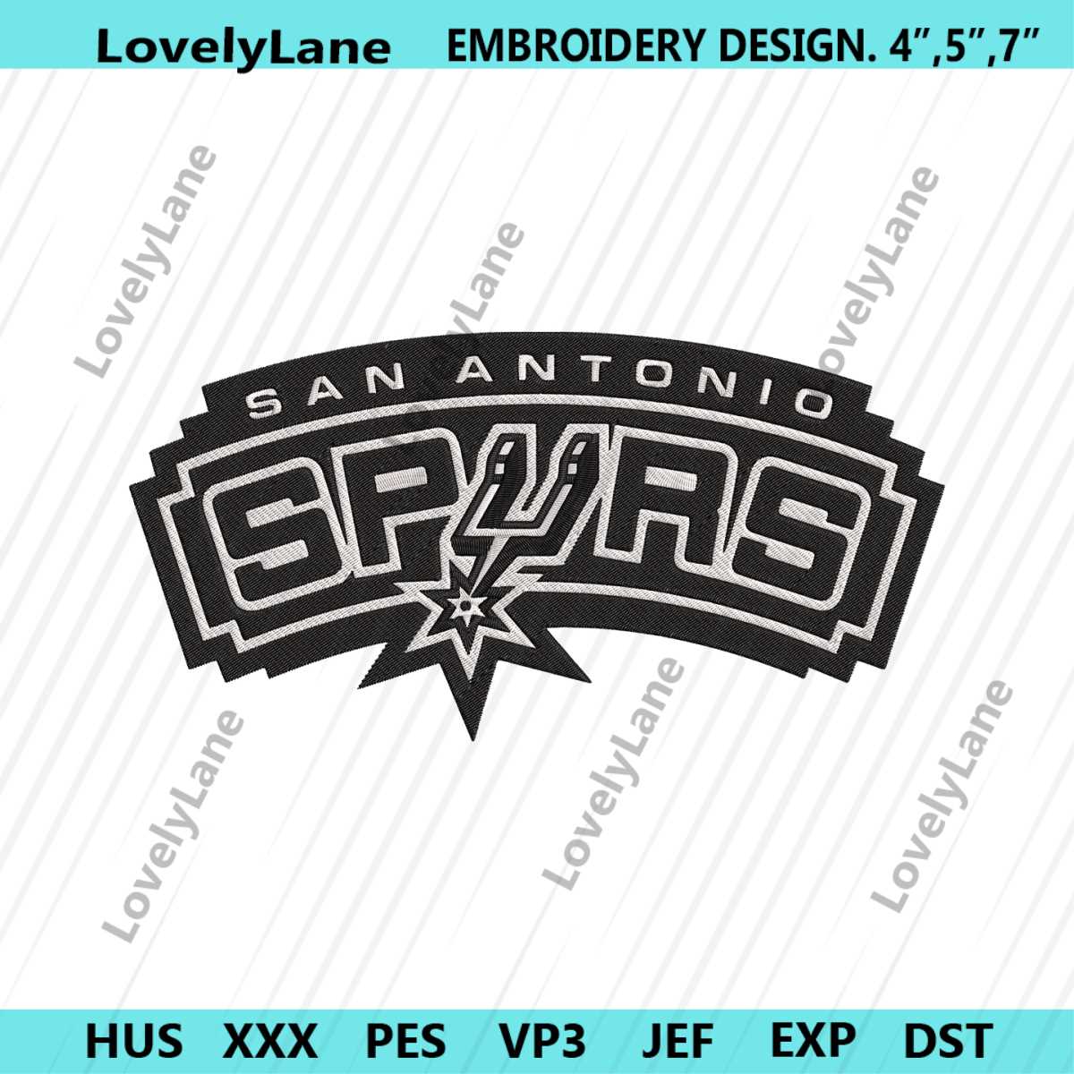 San Antonio Spurs Logo Symbol Embroidery Digital Files, San | Inspire ...