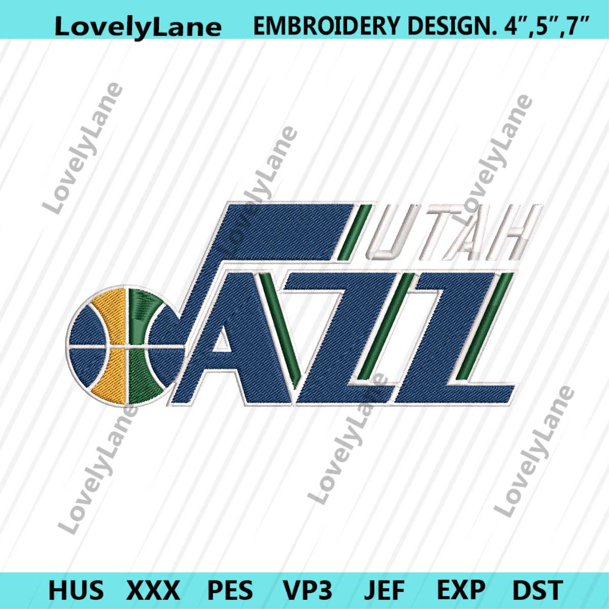 Utah Jazz Logo Machine Embroidery Design Download, Utah Jazz | Inspire ...