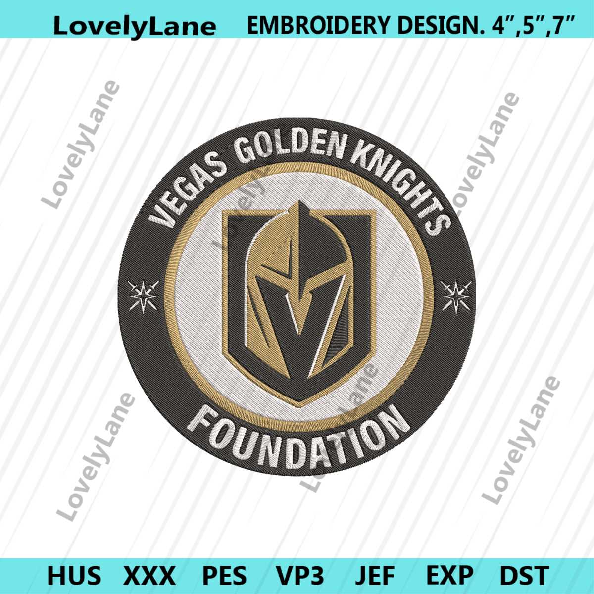 Vegas Golden Knights Embroidery Design, Vegas Golden Knights | Inspire ...