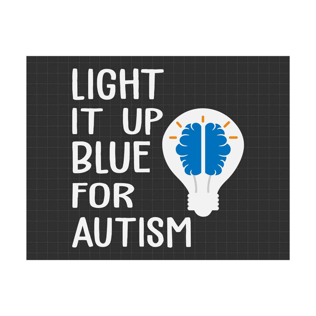 Light It Up Blue For Autism Svg, Autism Light Bulb Svg 2 | Inspire Uplift