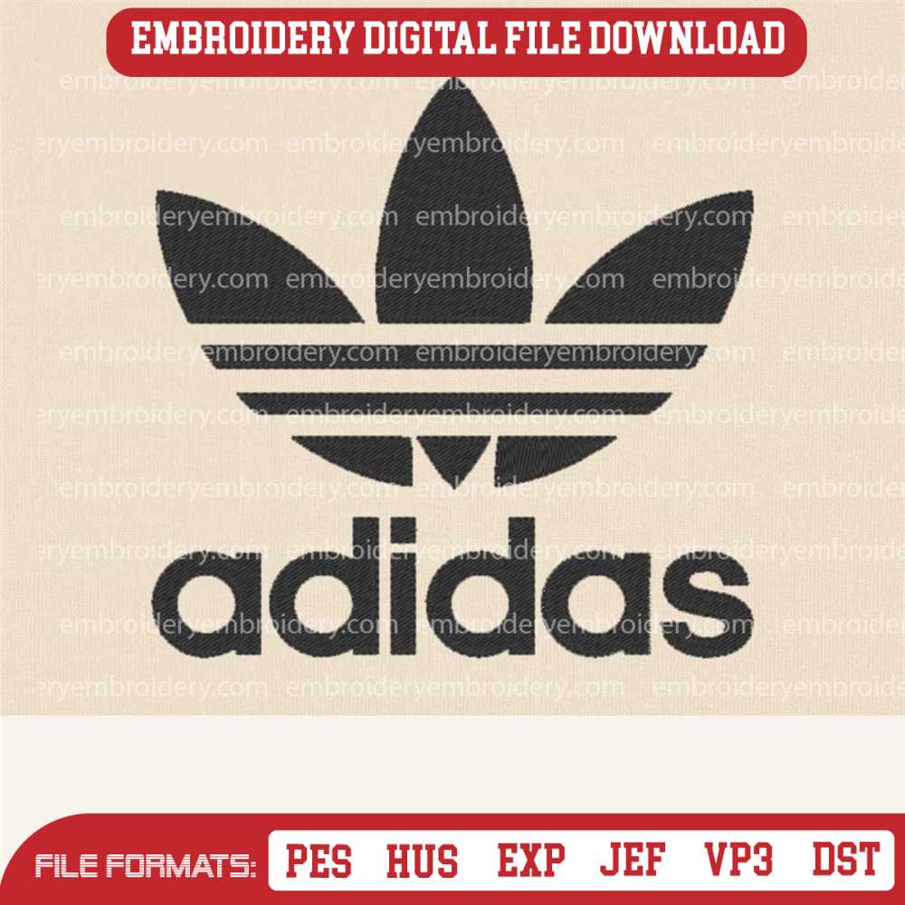Adidas Logo Machine Embroidery design Adidas Embroidery file | Inspire ...