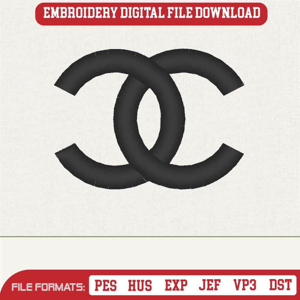 Chanel sign machine embroidery designs instant downloads | Inspire Uplift