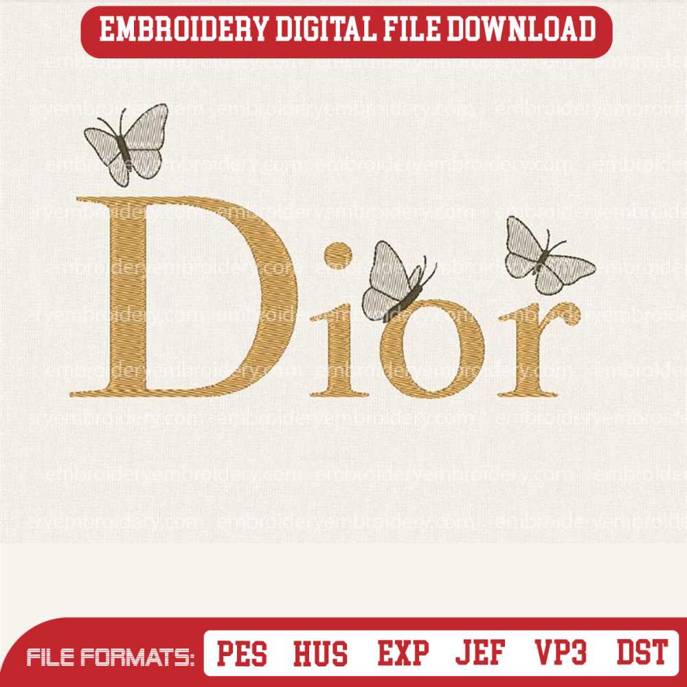 Dior butterfly logo machine embroidery designs Dior logo emb | Inspire ...