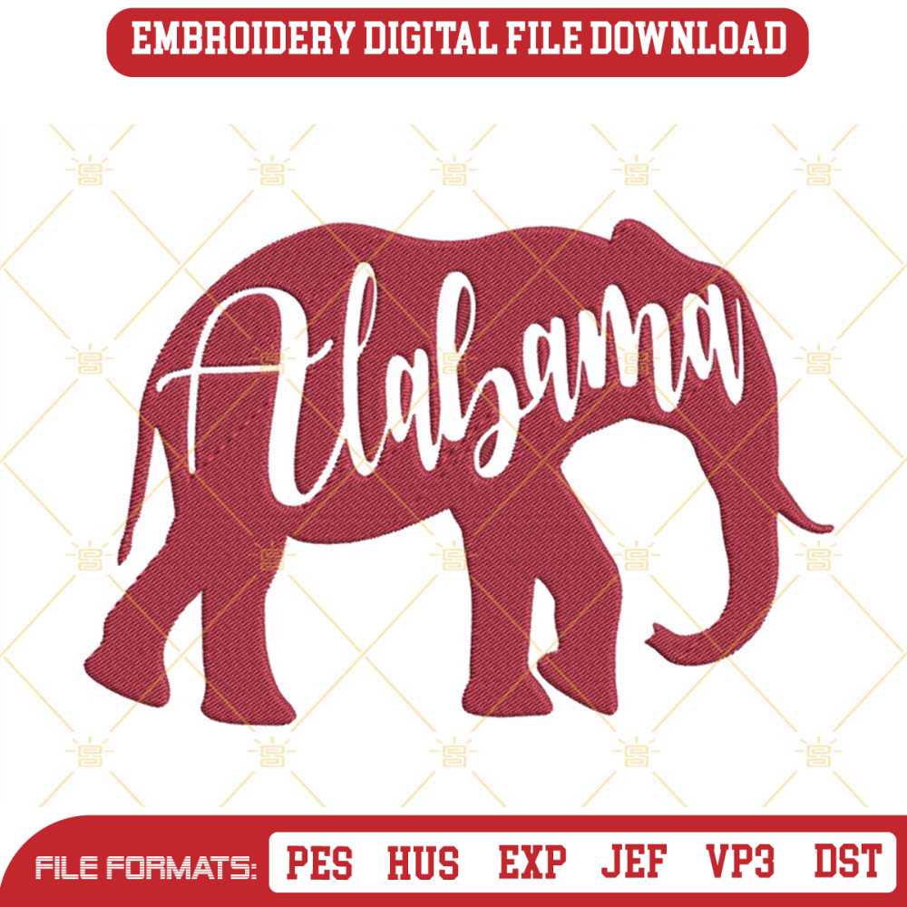 Alabama In Elephant Embroidery Designs, Alabama Crimson Tide | Inspire ...