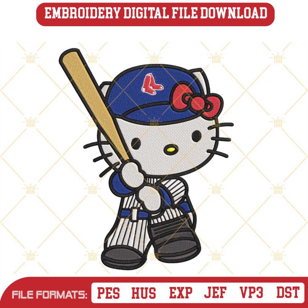 Hello Kitty Boston Red Sox Embroidery Designs | Inspire Uplift
