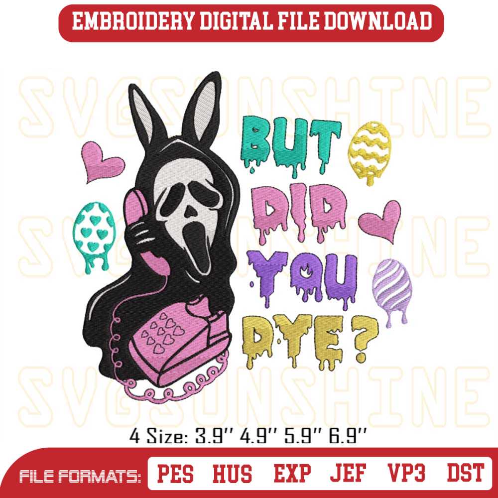 Ghostface Scream Easter Embroidery Design Files, Horror Ghos - Inspire ...
