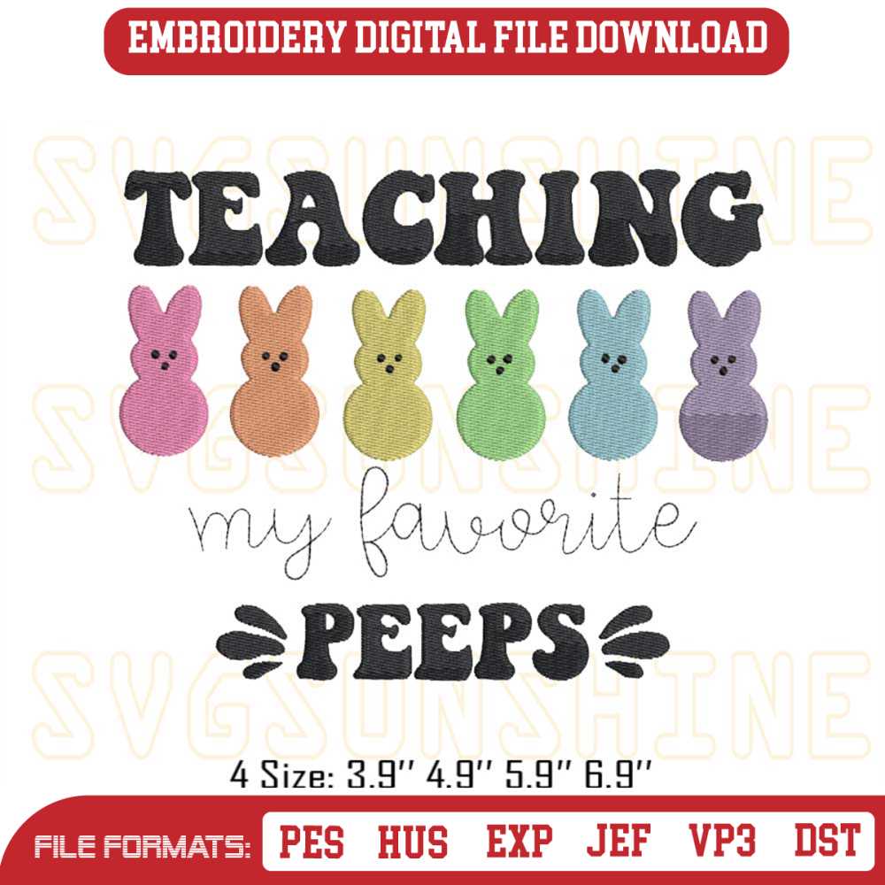 Teaching My Favorite Peeps Embroidery Designs, Teacher Easte | Inspire ...