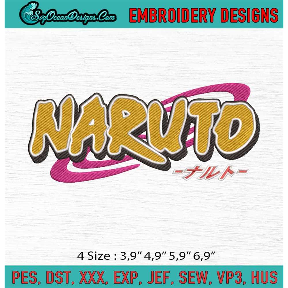 Anime Naruto Logo Machine Embroidery Digitizing Design File | Inspire ...