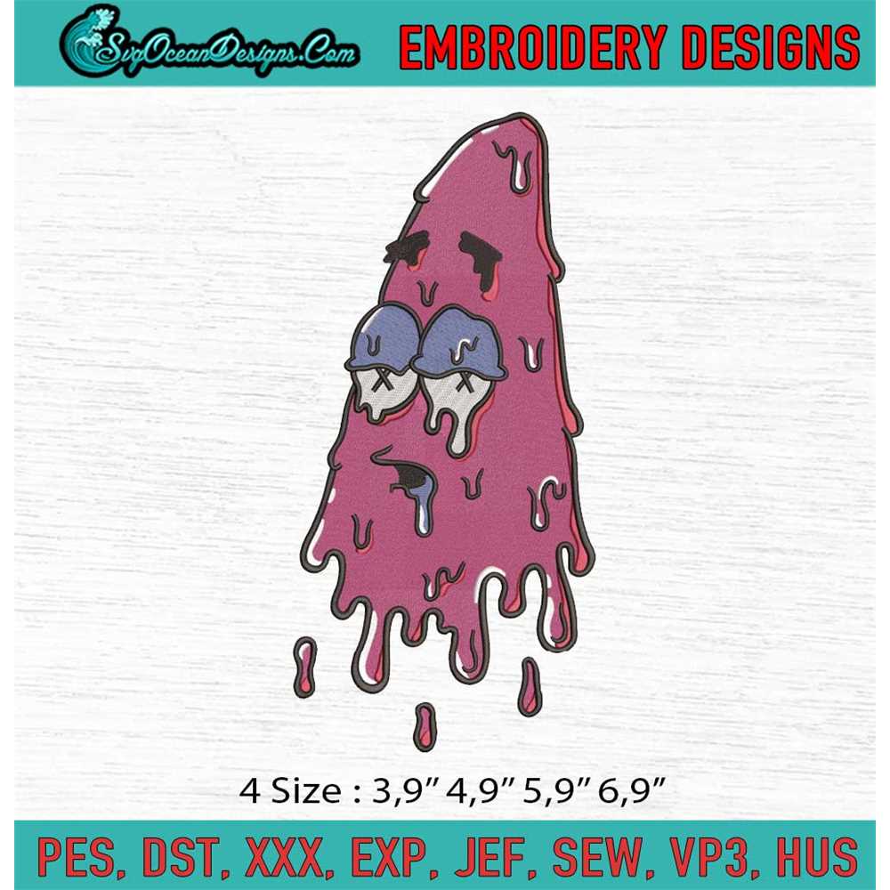 Patrick Star Melting Disney Machine Embroidery Digitizing De | Inspire ...