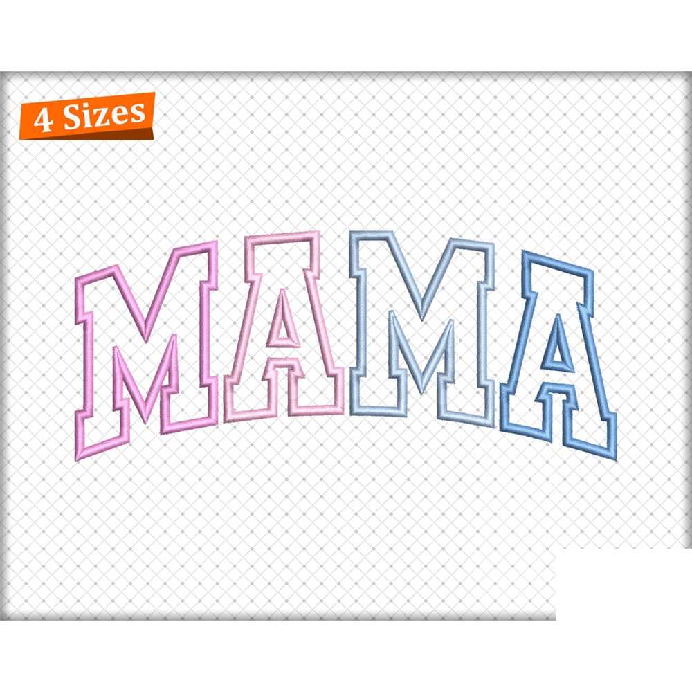 Mama Applique Embroidery Design, Mama Repositional Applique, | Inspire ...