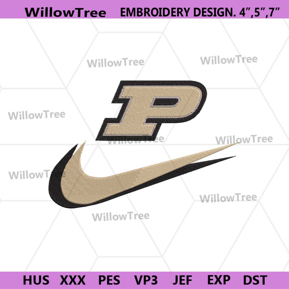 Purdue Boilermakers Double Swoosh Nike Logo Embroidery Desig | Inspire ...