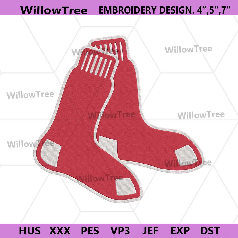 Boston Red Sox MLB Baseball Team Socks Symbol Logo Machine E | Inspire ...