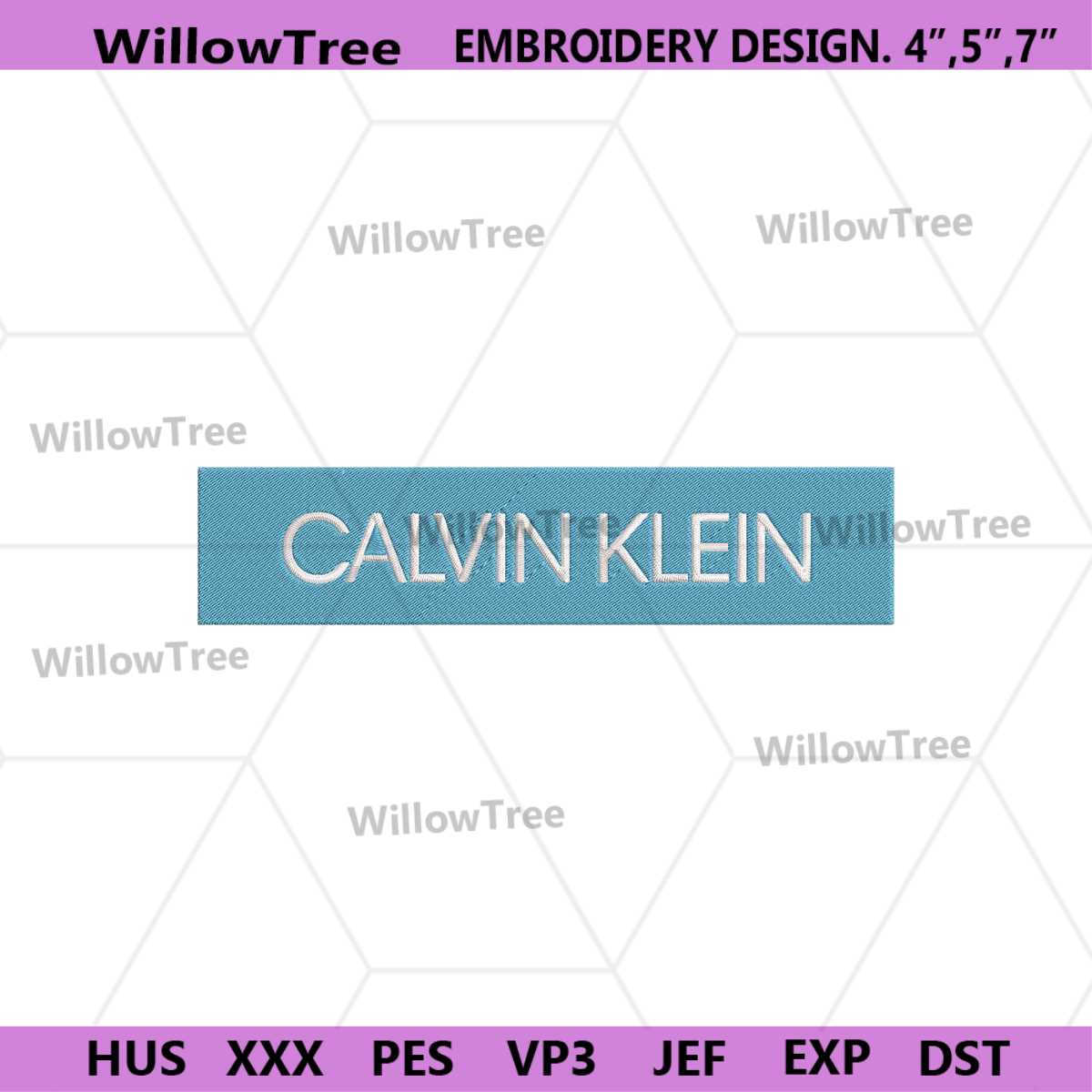 Calvin Klein Blue Box Logo Embroidery Instant Download | Inspire Uplift