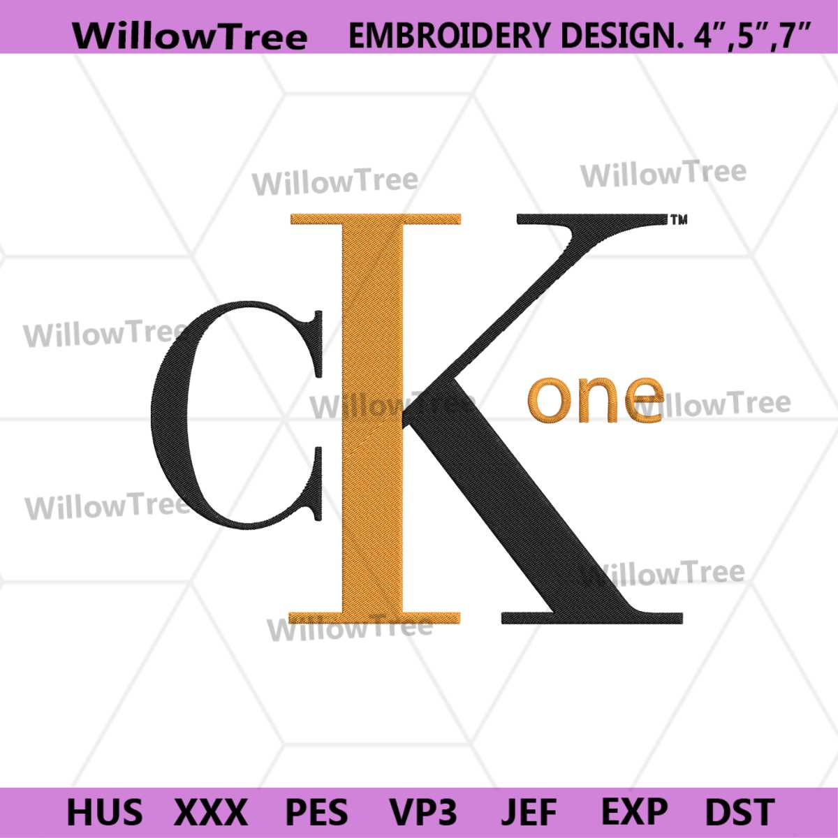 CK Calvin Klein One Logo Brand Embroidery Design Download | Inspire Uplift