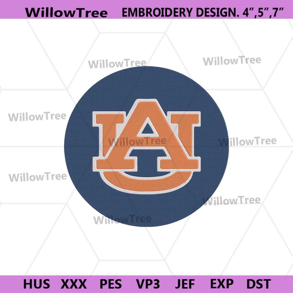 Auburn Tigers Logo Embroidery Design, Auburn Tigers Embroide | Inspire ...