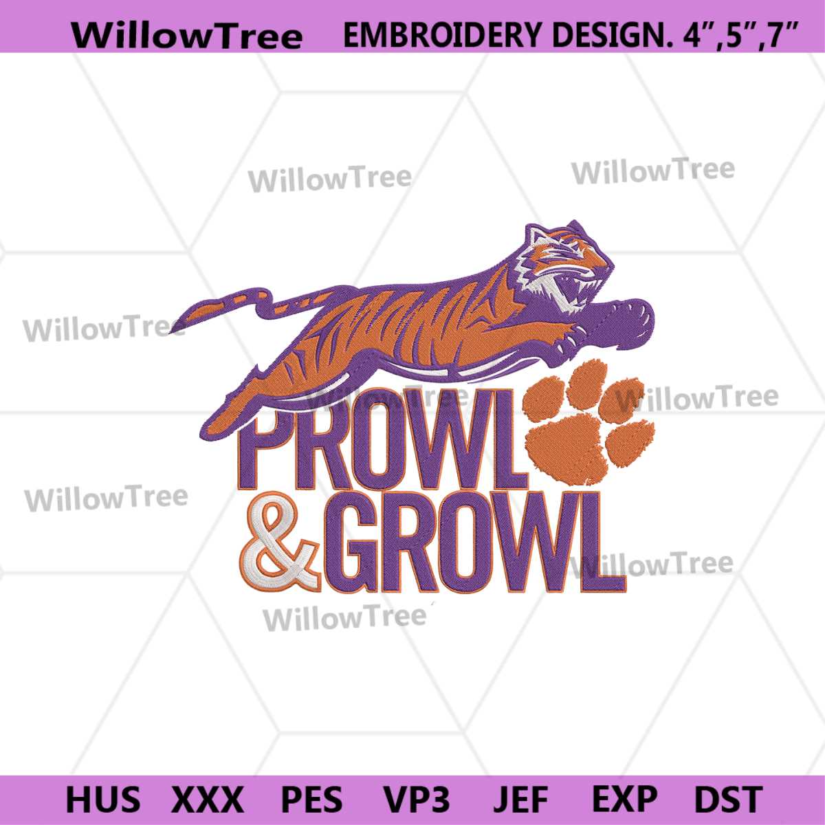 Clemson Tigers Prowl And Growl Logo machine Embroidery, Clem | Inspire Uplift