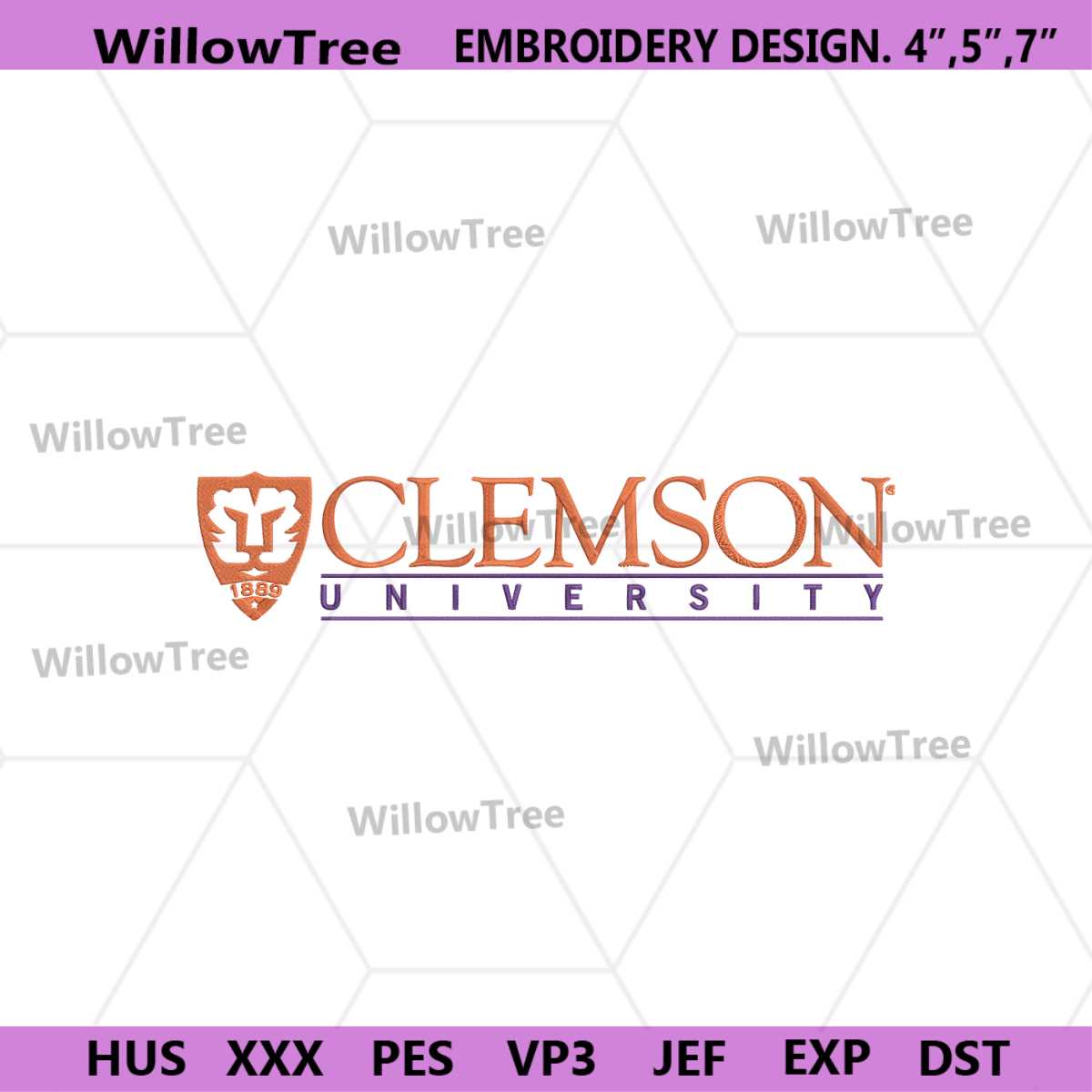 Clemson University Football Logo Machine Embroidery File, Cl | Inspire ...