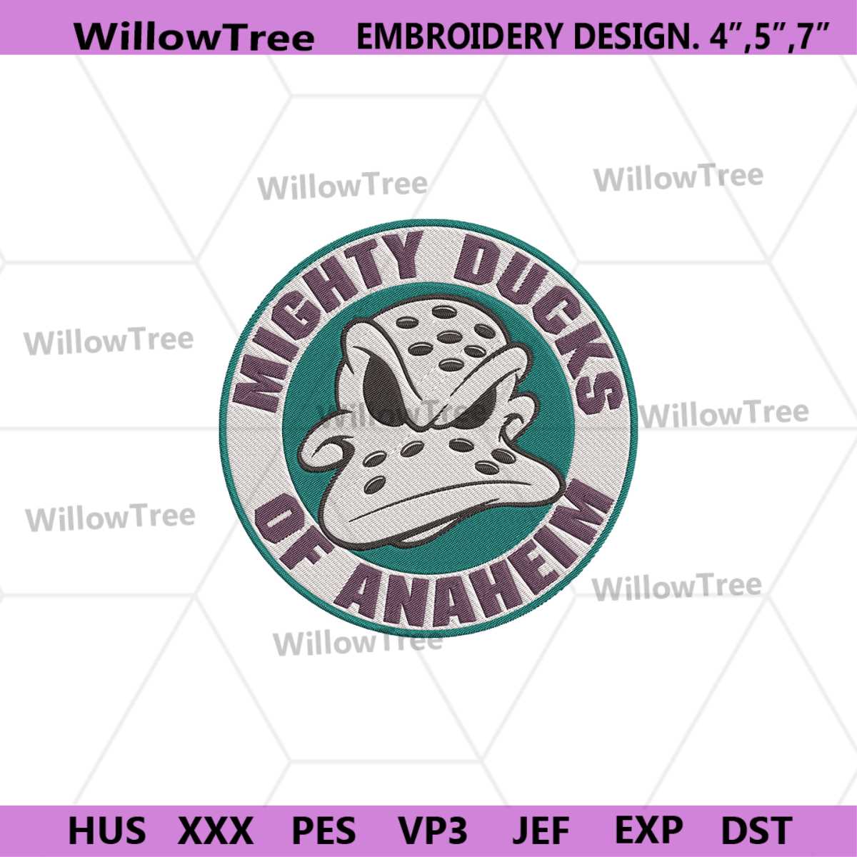 Anaheim Ducks Classic Logo Embroidery File, NHL Anaheim Duck | Inspire ...