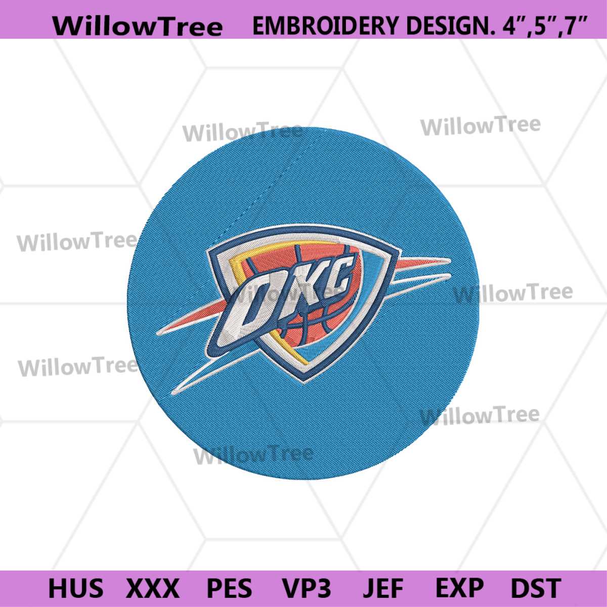Oklahoma City Thunder NBA Logo Embroidery Download Design, O | Inspire ...