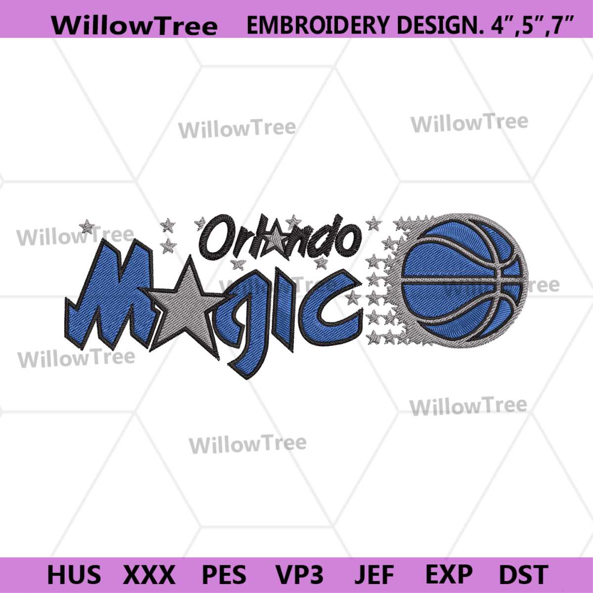 NBA Orlando Symbol Machine Embroidery File Downloads, Orland | Inspire ...