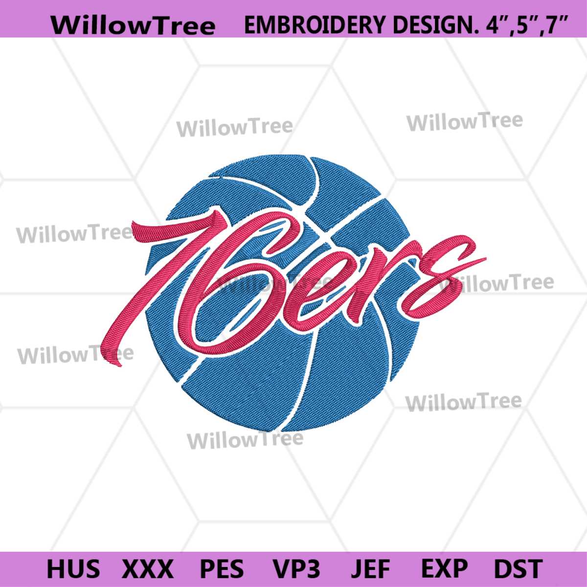 76ers NBA Logo Machine Embroidery Design Files, NBA Digital | Inspire ...