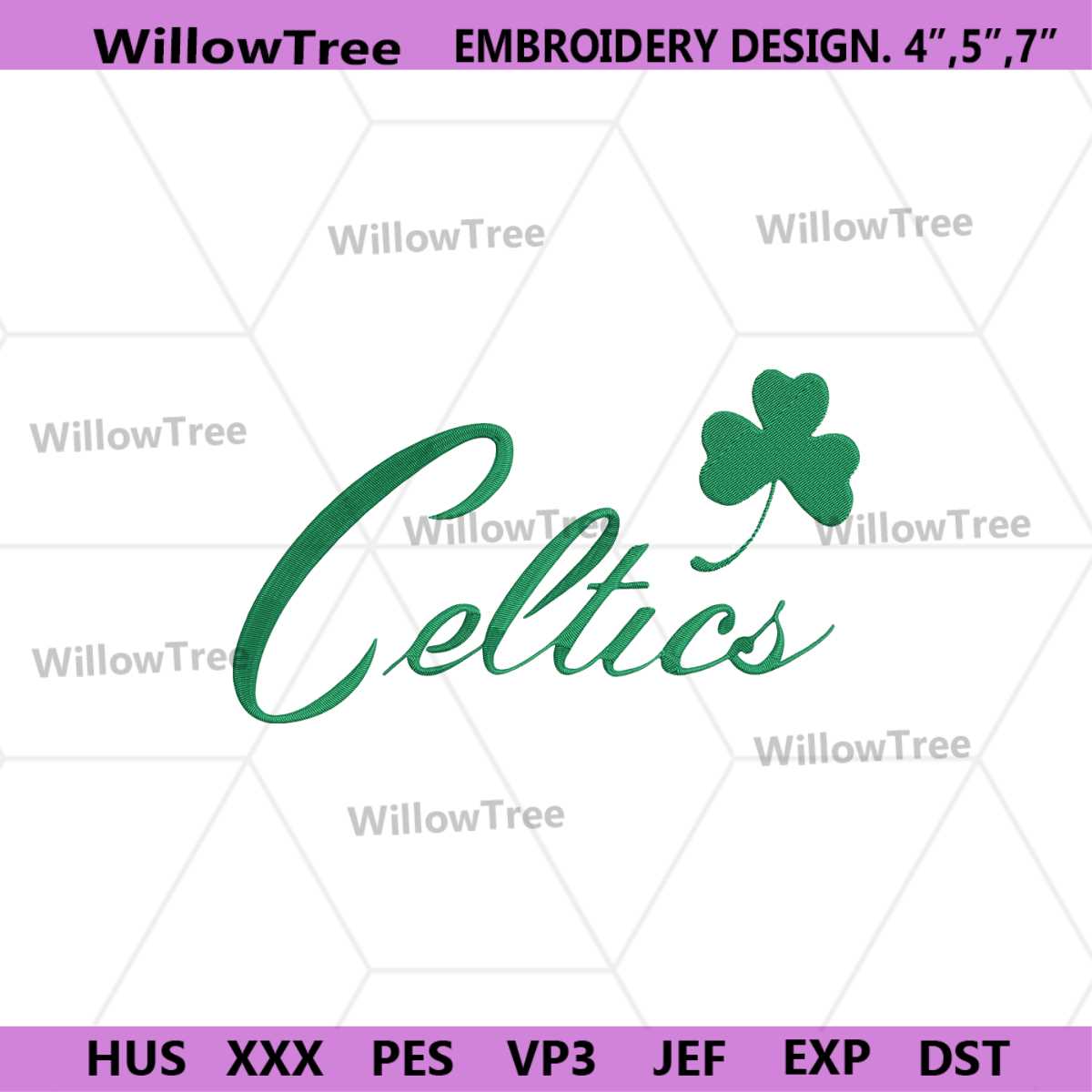 Boston Celtics Wordmark Logo Machine Embroidery Design, Bost | Inspire ...