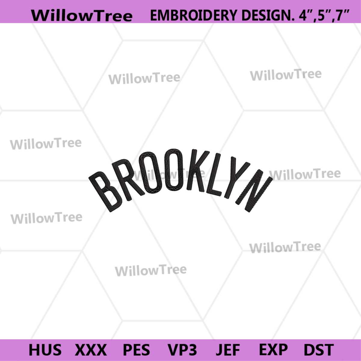 Brooklyn Nets Wordmark Logo Machine Embroidery Design, Brook | Inspire ...
