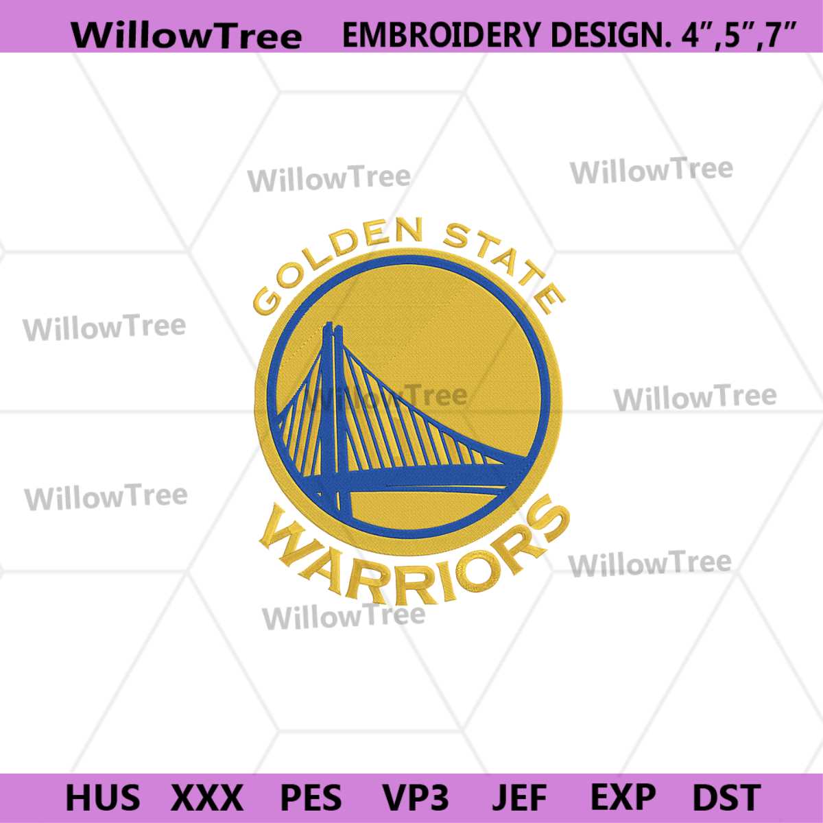 NBA Golden State Warriors Symbol Embroidery, Golden State Wa | Inspire ...