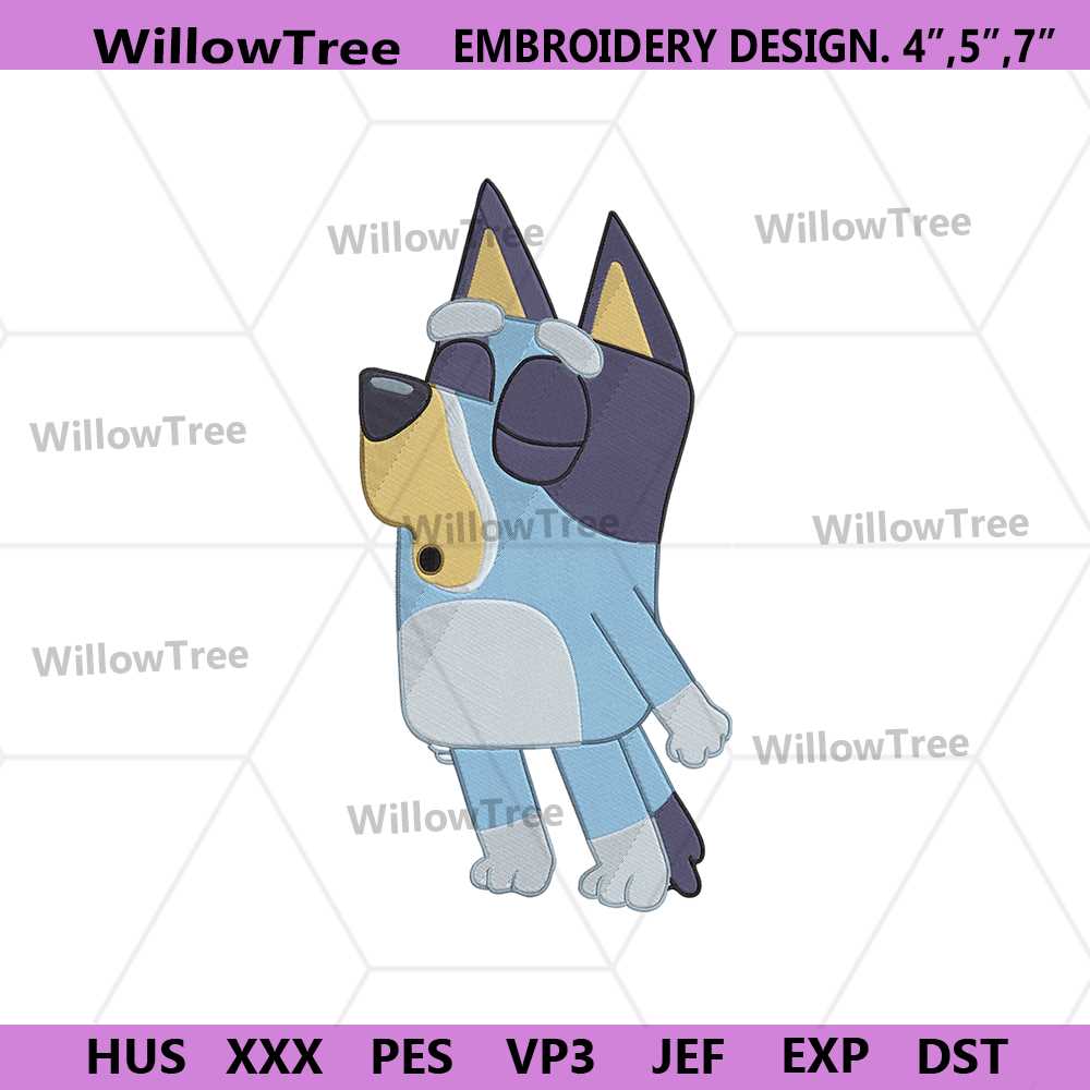 Bluey Embroidery Digital Download, Bluey Cartoon Embroidery | Inspire ...