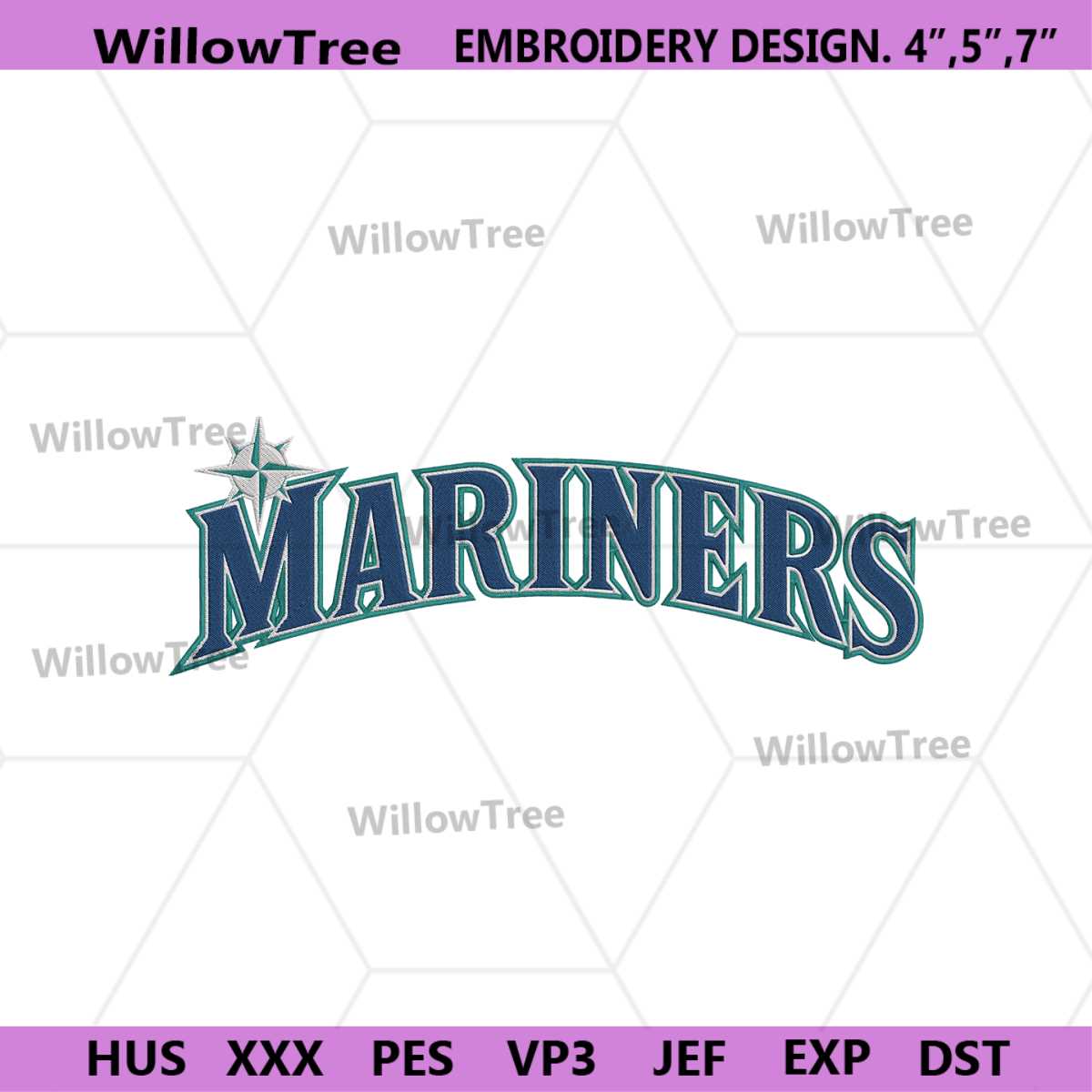 Mariners MLB Wordmark Logo Embroidery, Mariners Jersey Logo | Inspire ...