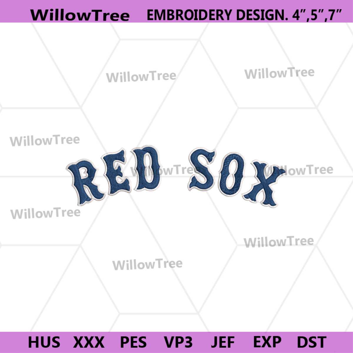 Boston Red Sox Font Embroidery Design Download File | Inspire Uplift