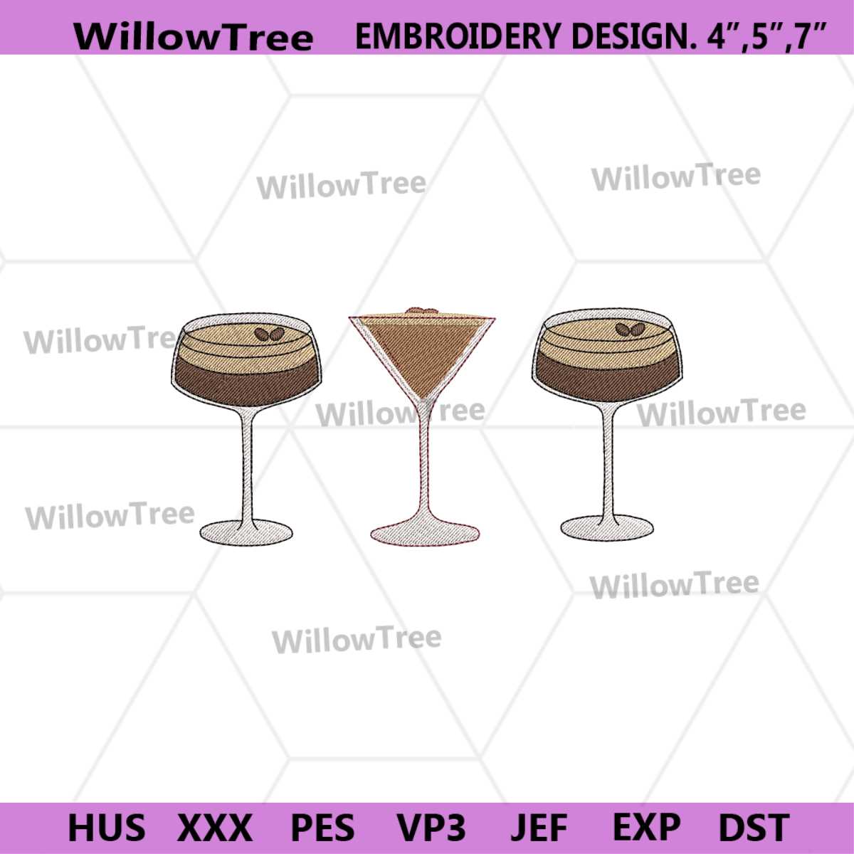 Espresso Martini Embroidery Download Design, Soft Drink Embr | Inspire ...