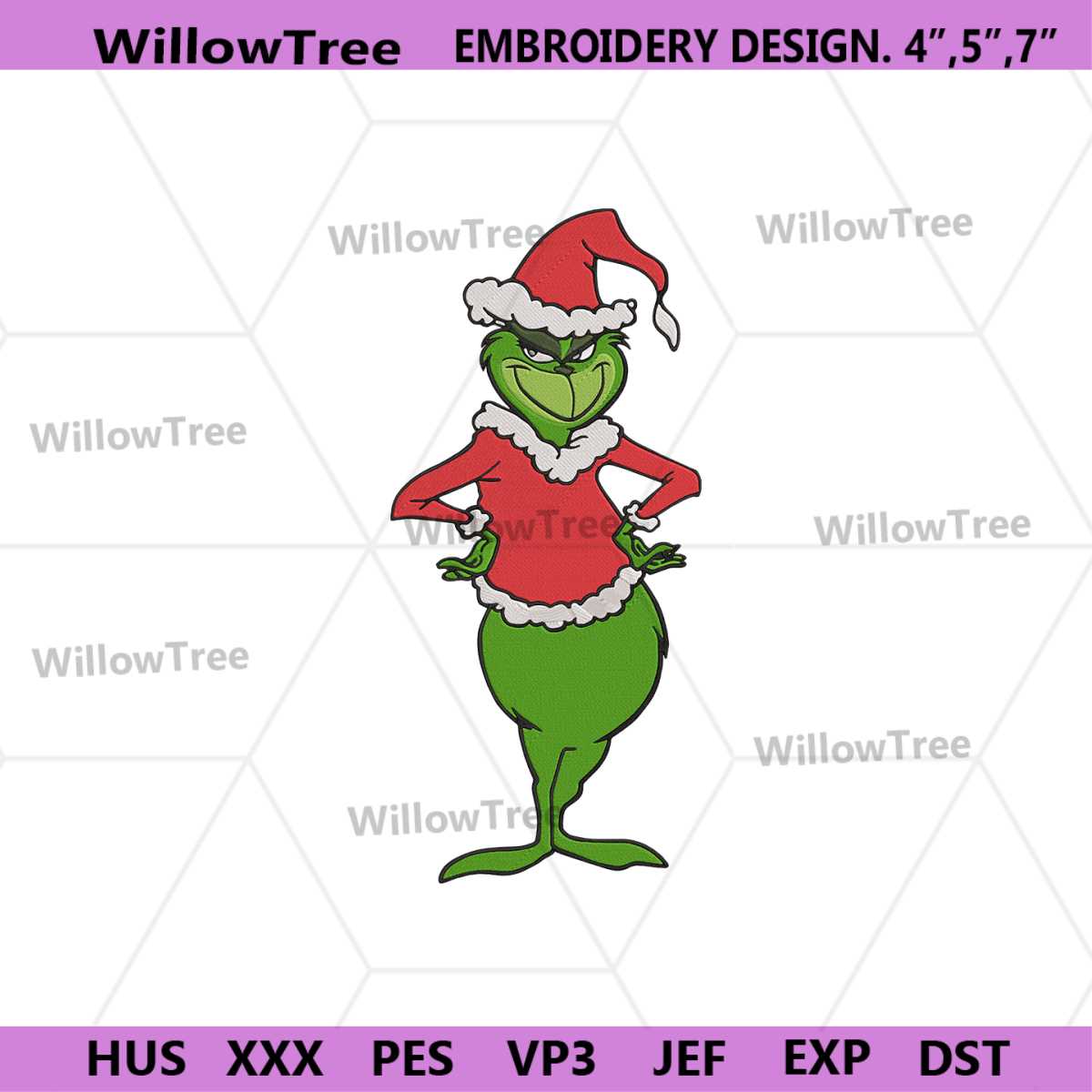 The Grinch Machine Embroidery Design, The Grinch Christmas M | Inspire ...