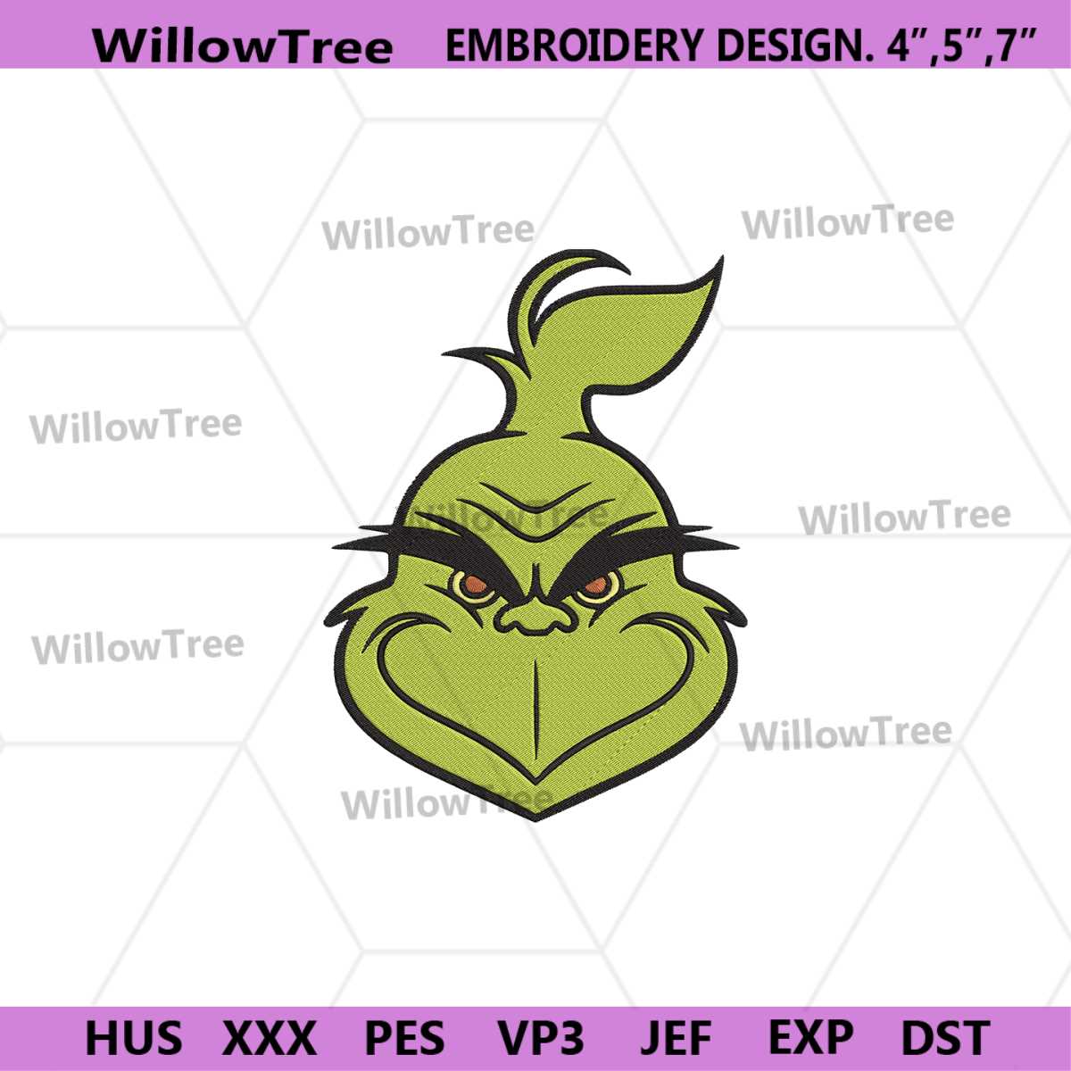 Grinch Face Embroidery Designs, The Grinch Embroidery Downlo | Inspire ...