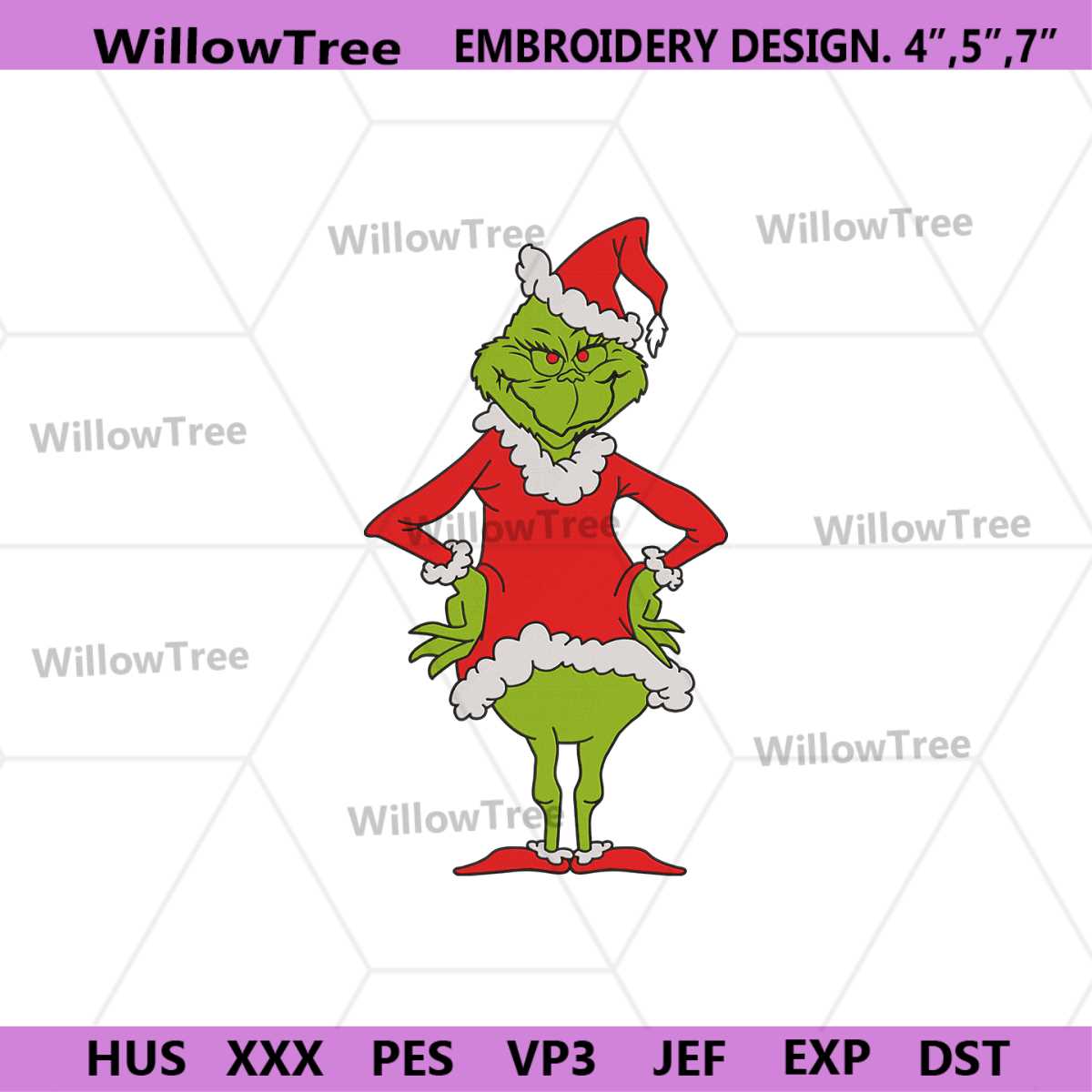 The Grinch Machine Embroidery File Instant Download, The Gri | Inspire ...