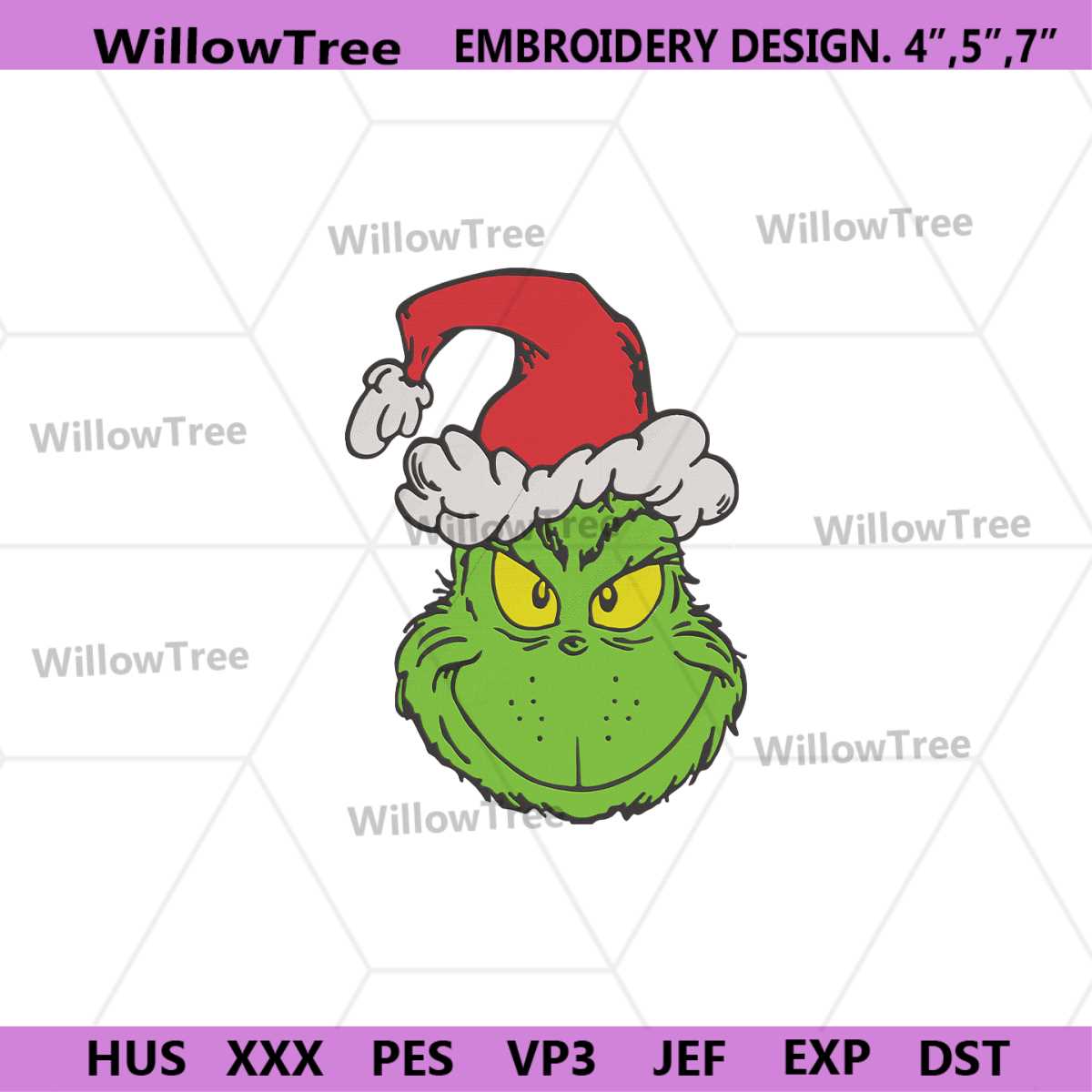 Grinch Face Embroidery Instant Download Digital, The Grinch | Inspire ...