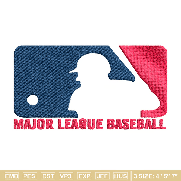 Major League Baseball Logo Embroidery Design MLB Baseball | Inspire Uplift